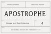 Apostrophe Vintage Serif Font – pixelcolours