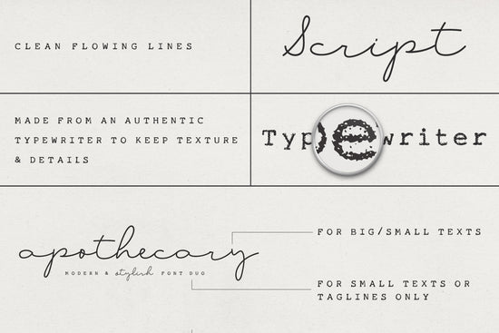 Apothecary Script Font Duo – pixelcolours