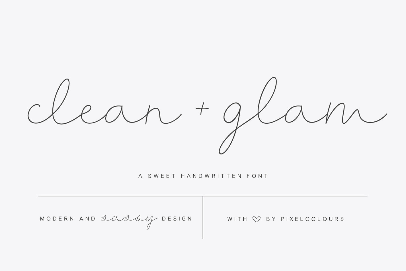 Clean and Glam Script Font Duo – pixelcolours