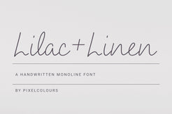 Lilac and Linen Monoline Script Font – pixelcolours