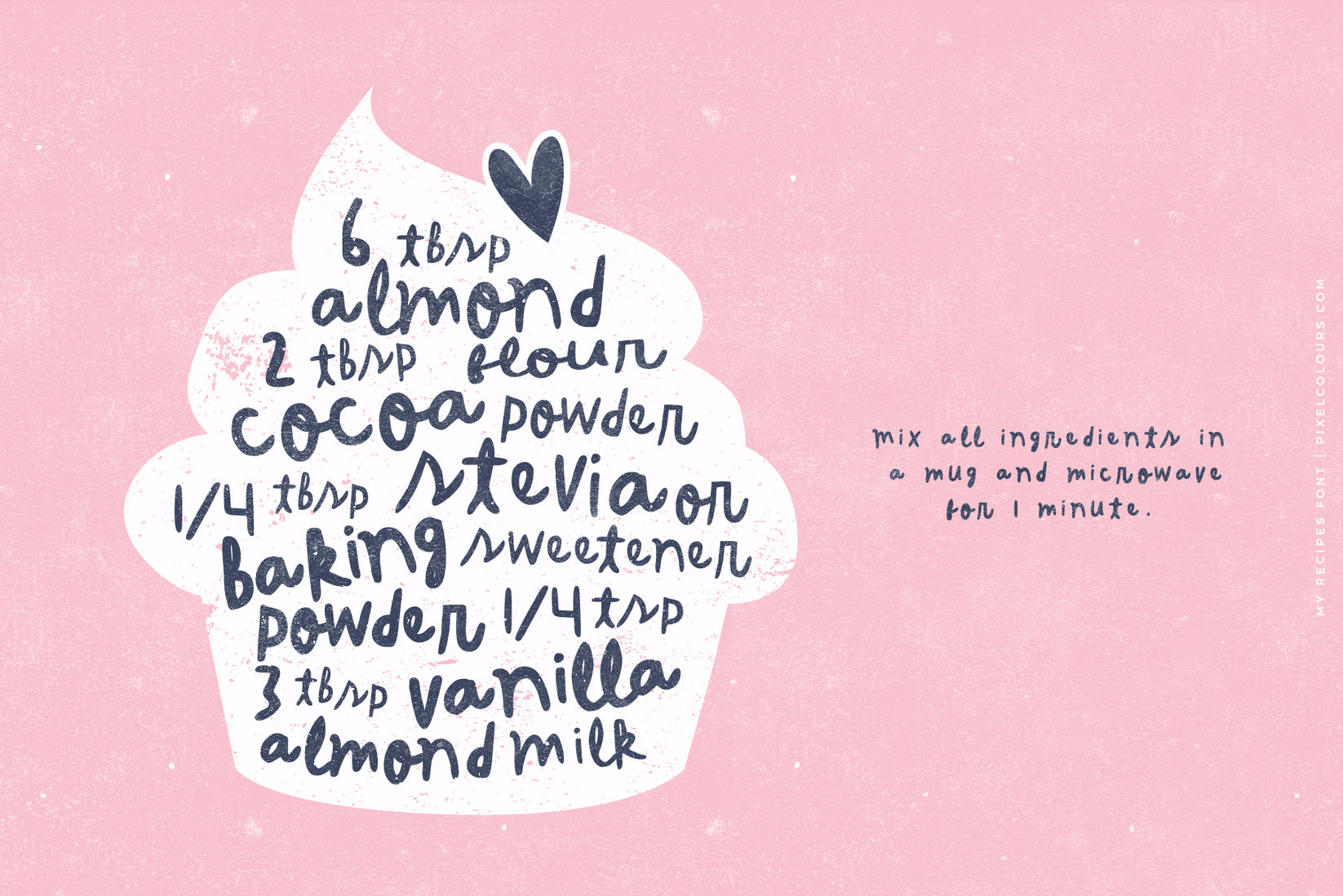 My Recipes Handwritten Font – pixelcolours