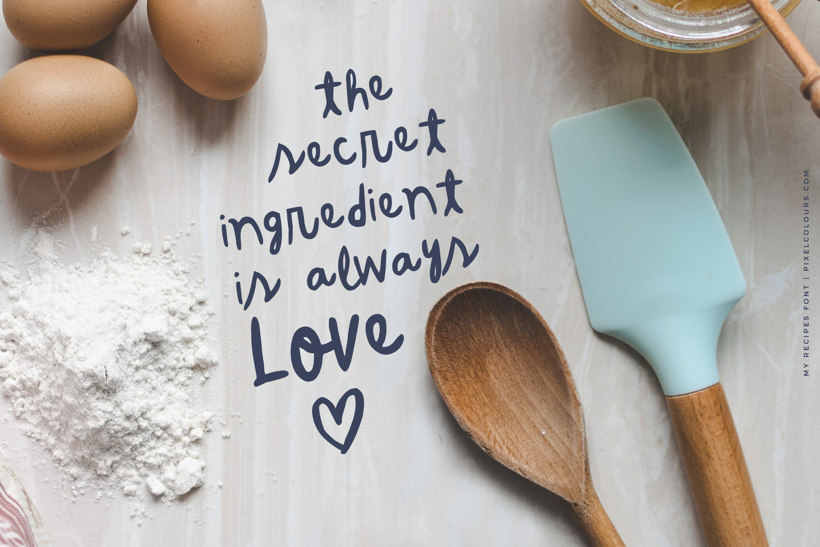 My Recipes Handwritten Font – pixelcolours