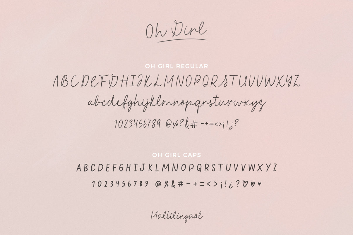 Oh Girl Script Font – pixelcolours