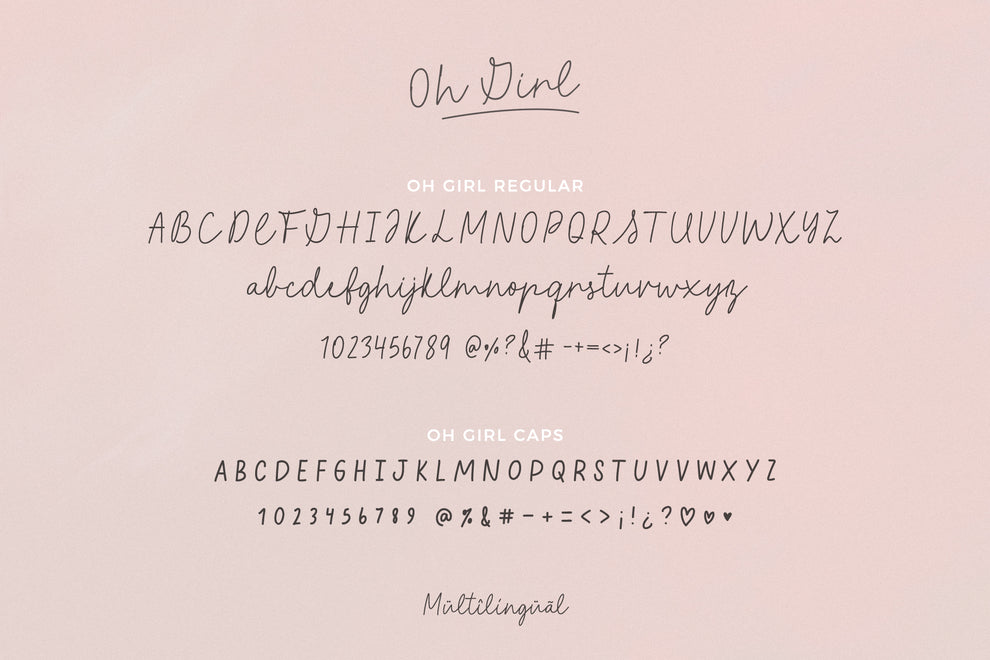 Oh Girl Script Font – pixelcolours
