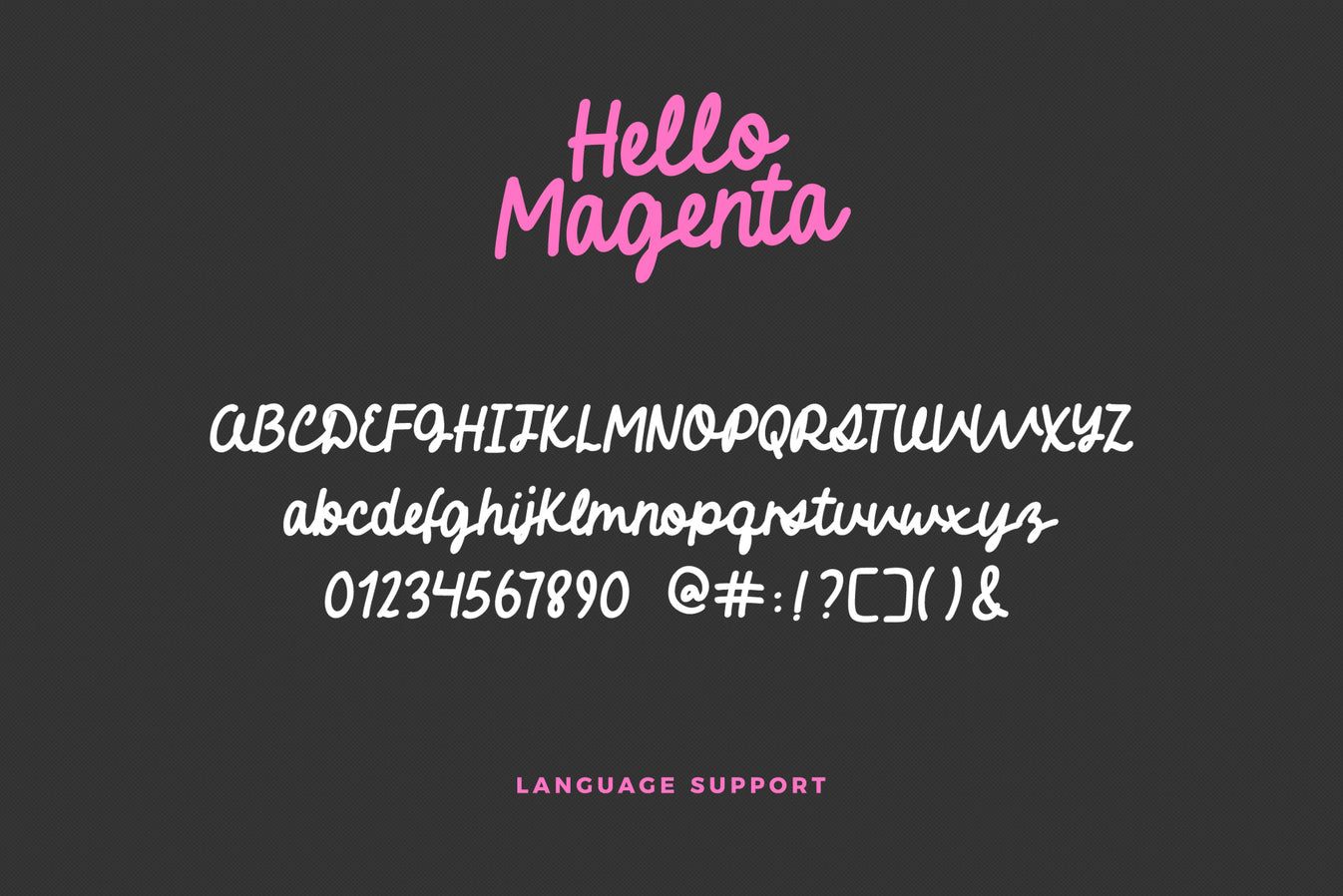 Hello Magenta Bold Script Font – pixelcolours